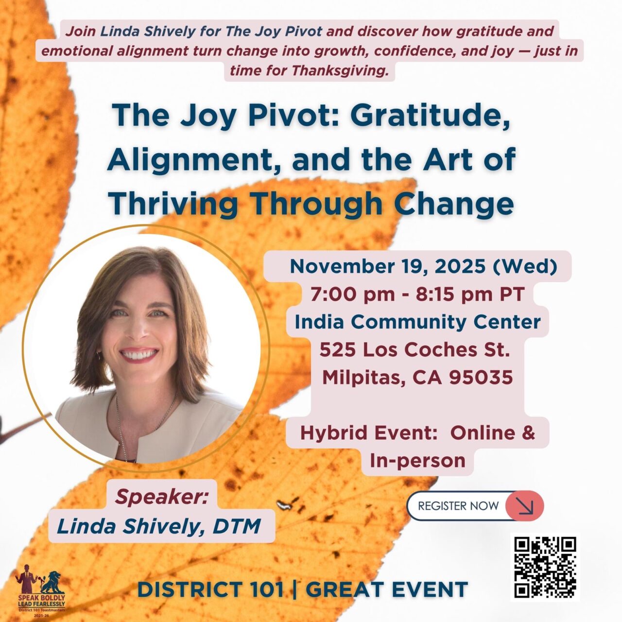 The Joy Pivot: Gratitude, Alignment, and the Art of Thriving Through Change | District 101 ...